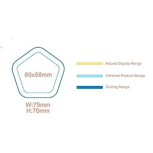 ChiButtons (KIT) Pentagonal 58x60mm Pro Badge Machine Button Maker-B400 + Mould + 100 Parts + Blue Stand Cutter Metric System (Black)