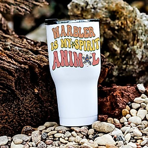 Warbler Spirit Animal Gift Mug for Coworkers and Friends Tumbler 30oz Insulated Lid Custom Name Gift