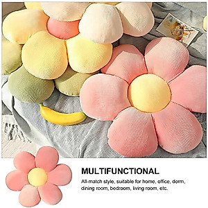 Tykoo Cute Flower Cushion Pillow Sofa Cushion Throw Pillow Indie Room Decor for Teans Tweens Girls Lovely Plush Stuffed Toy for Kids Reading Nook Watching TV Bed Room (Pink Petals,40cm)