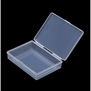 Farmer Mani 12 Pieces Rectangular Clear Plastic Storage Containers for Tiny Items and Other Craft Projects. (3.94 x 2.76 x 0.95 inch)