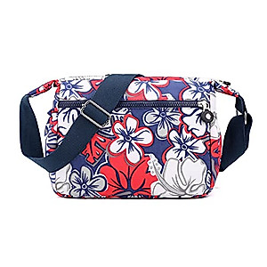 Crossbody Bag for Women Waterproof Multi-Pocket Messenger Bag Large Capacity Lightweight Shoulder Bag Casual Handbag for Daily Use Work Travel (Black)