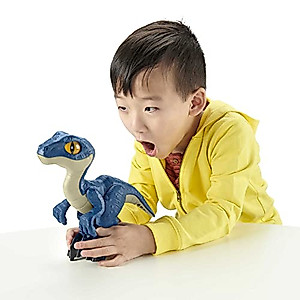 Imaginext Jurassic World Dinosaur Toy Raptor Xl Poseable Figure for Preschool Pretend Play Ages 3+ Years