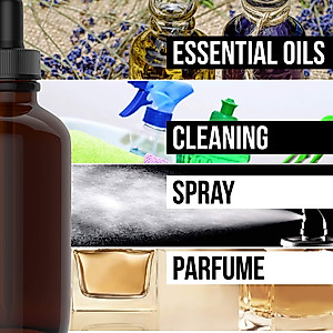 Nylea 12 Pack Essential Oil Dropper Bottles (4 oz) 120ml Round Boston Empty Refillable Amber Bottle with Glass Dropper [ Free Stainless Steel Funnel ] for Liquid Aromatherapy Fragrance Lot