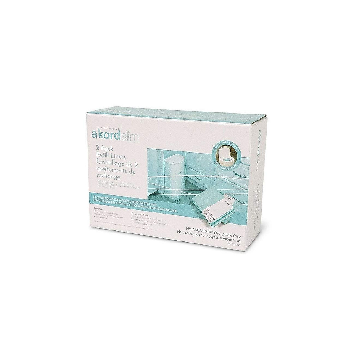 Akord 8-Pack Liner Refills For Janibell 280 Slim Model Adult Diaper System (2 Packs in 4 Boxes)