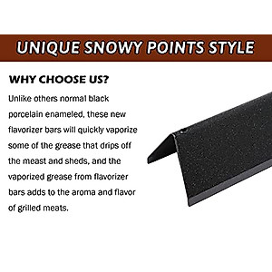 QuliMetal 15.3" Flavorizer Bars for Weber Spirit 300, Spirit II 300 Series, E310 E320 E330 S310 S320 S330 Grills with Front Controls, Porcelain Steel Heat Plates Fits for Weber 7636