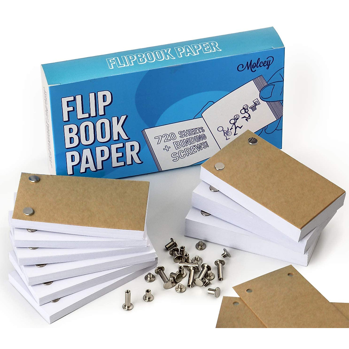 Blank Flip Book Paper with Holes - 720 Sheets (1480 Pages) Flipbook Animation Paper : Works with Flip Book Kit Light Pads: for Drawing, Sketching Supplies/Comic Book Kit - Drawing Paper Animation Kit