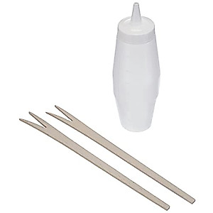 patisse Poffertjes Pan Set with Recipes Mixing Bottle and Reeds, Aluminium, Black, 25 cm 6 Units