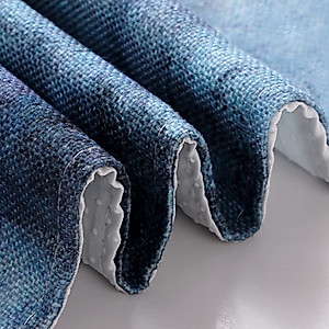 Blue and Grey Placemats Set of 4 Modern Abstract Art Placemats Heat Resistant Non-Slip Artwork Dining Placemats Washable Table Mats for Home Kitchen (Blue and Grey, 18"X12")