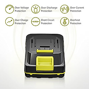 SEYVUM 20V Lithium Battery - 2.0Ah Li-ion Battery Packs for DCBL2006 Cordless Leaf Blower, Long Life Battery Work DCBL2006 Cordless Leaf Blower