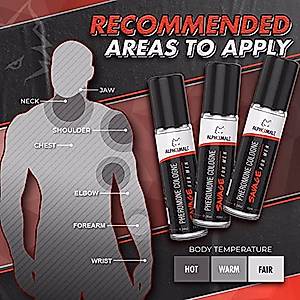 AlphaMale Premium Pheromone Cologne for Men - Savage Scent - Bold, Sultry Men's Cologne Infused with Pheromones for Attraction - Potent, Long-Lasting Formula to Attract Women - 0.34oz (10mL)