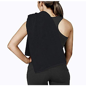 GLAMBURG 100% Cotton 6 Pack Bath Towel Set, Ultra Soft Bath Towels 22x44, Towels for Gym Yoga Pool Spa, Quick Drying & Highly Absorbent - Black