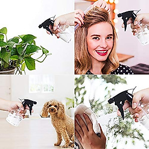Spray Bottles, 8 Pcs 8oz Plastic Spray Bottles Durable Clear Empty Spray Bottles with Adjustable Spray Head for Plant Watering, Haircutting, Kitchen Cleaning, Alcohol Disinfection, Pet Cleaning.
