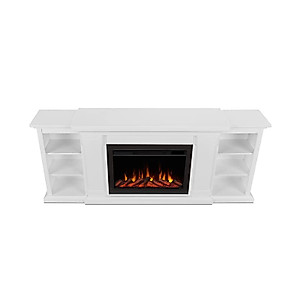 Winterset Slim Media Electric Fireplace in White by Real Flame (4830E-BLK)