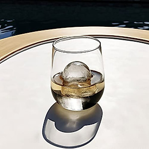 Glacio Premium Silicone Ice Tray Set - 2-in-1 Combo with Large 2" Square Cubes & Sphere Ball Mold - Ideal for Whiskey, Cocktails, and Beverages - Easy Release & BPA-Free