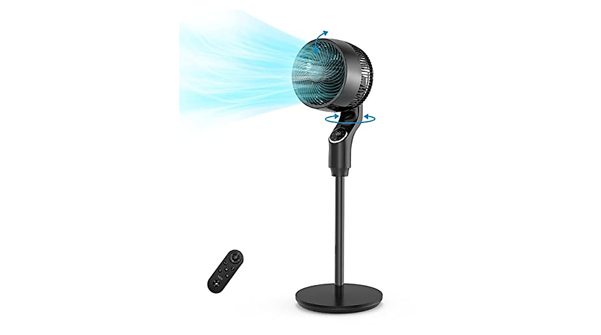 VCK Pedestal Fan 42" - Quiet, 32 Speeds, Remote & Child Lock