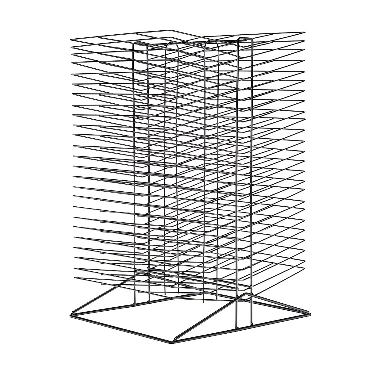 Sax All-Steel Double Sided Wire Drying Rack, 50 Shelves, 17 x 20 x 30 Inches, Steel, Black - 216782