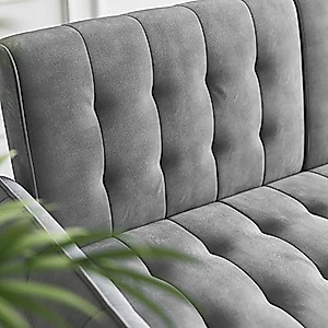 VASAGLE Sofa Bed, Convertible Couch with 2 Cup Holders and Removable Armrests, for Compact Living Space Apartment Dorm Office, 72 x 33.9 x 30.7 Inches, Gray