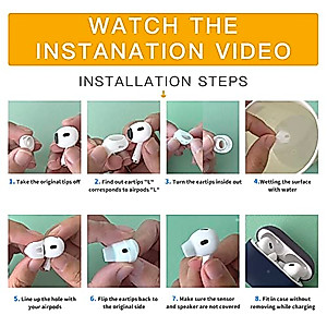 Brujula AirPods Pro 2 Ear Tips Ear Hooks Covers [Reduce Pain], Soft Silicone Accessories, Replacement Ear Tips, Fit in The Charging Case, [US Patent Registered] [3 Pairs](S/M/L)