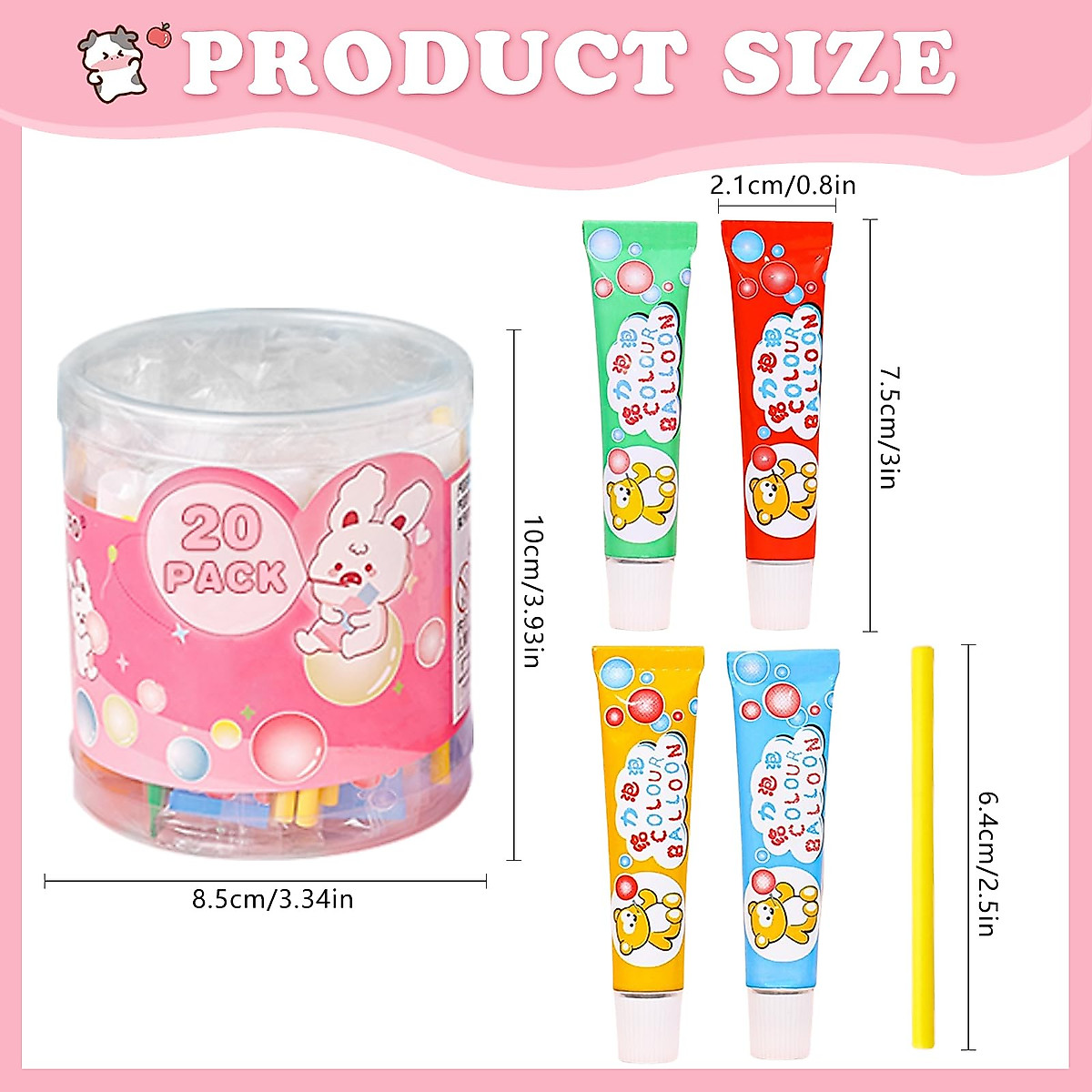 BolianOvi 20Pcs Plastic Bubbles Blow Plastic Bubbles Toys Large Bubble Balloons for Schools Party Birthday Gift