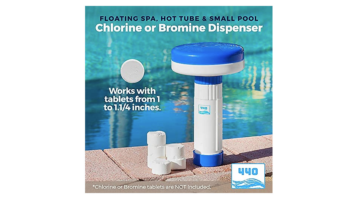 440 Mini Premium Floater Dispenser for Pools & Hot Tubs | Adjustable Flow
