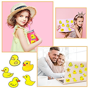 Sabary 200 Pcs Duck Stickers Bulk Cute Yellow Duck Waterproof Vinyls Stickers Decal Gifts for Water Bottles Sticker for Kids Teen Laptop Luggage Phone Skateboard Refrigerators Guitar