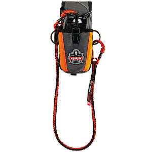 Water Resistant Phone Pouch, Zippered Cell Phone Sleeve, Attaches to Tool Lanyard, Standard Size, Ergodyne Squids 3760S