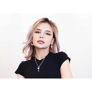 Teitze Gold Dangle Earrings 18k Gold Plated S925 Silver Post Lightweight Drop Earring For Elegant Women Ladies Gift (drop yellow)