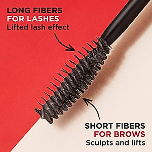 Clarins Lash & Brow Double Fix Mascara | 2-In-1 Waterproof Lash & Brow Setting Mascara | 12 Hour Hold | Protects, Nourishes and Conditions | Waterproof, Sweatproof and Smudgeproof | 0.2 Oz