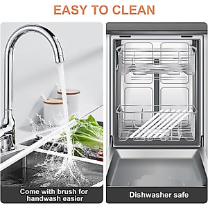 Replacement Straws Compatible with 20oz Stanley IceFlow Stainless Steel Tumbler with Straw-The IceFlow Straw Replacement-Accessories Set Include 6 Hard Straws,1Cleaning Brush