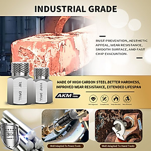 AKM 25Pcs Screw Extractor Set, Hex Head Multi-Spline Easy Out Bolt Extractor Set, Chrome Molybdenum Alloy Steel Rounded Bolt Remover