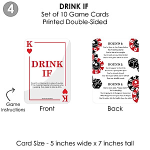 Big Dot of Happiness Las Vegas - 4 Casino Party Games - 10 Cards Each - Gamerific Bundle