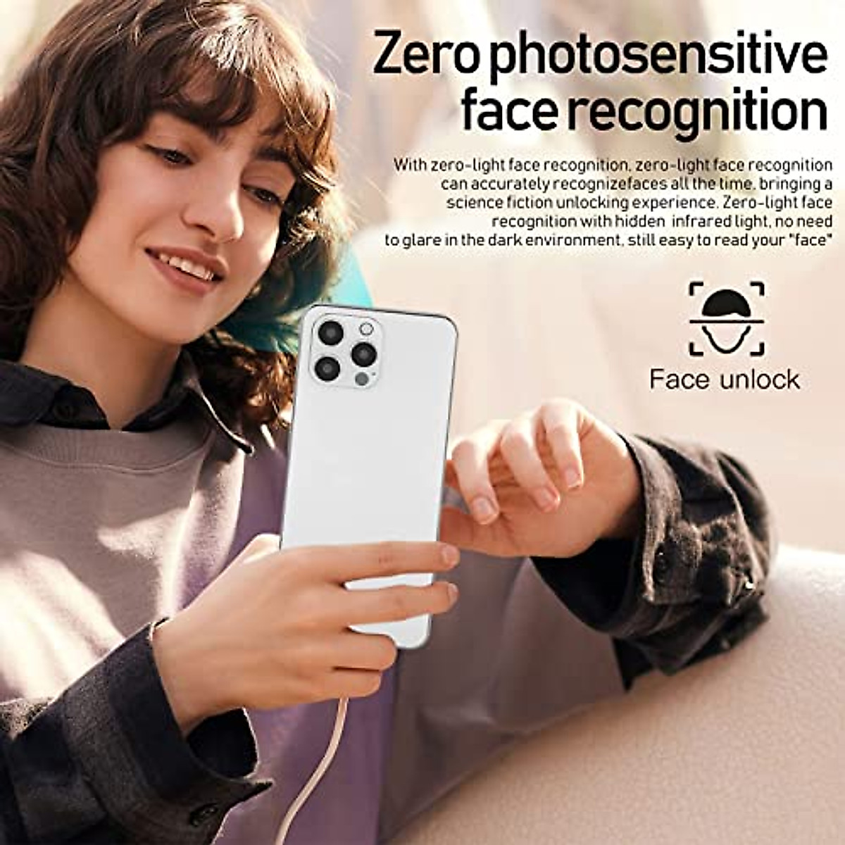 Dilwe 6.7" Pro Max 4G Unlocked Android Smartphone, Cell Phone Android 12 4GB RAM 128GB ROM, 6.7 Inch Phone with 4000mAh Battery, 8MP 16MP Cameras Support C Port Fast Charging(6.7" White)