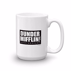 NBC The Office World's Best Boss Dunder Mifflin Ceramic Mug, White 15 oz - Official Michael Scott Mug As Seen On The Office