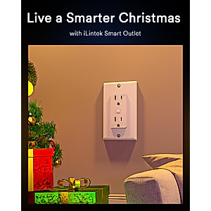 Smart WiFi in-Wall Outlet 15 Amp Tamper Resistant Split Duplex Receptacle - 2 Plugs, Compatible with Alexa, Google Home (No Hub Required)