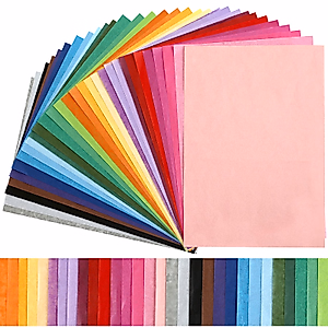 KESOTE Tissue Paper Bulk for Crafts 11.5" x 8" Assorted Colored Tissue Paper 300 Sheets 30 Colors Rainbow Tissue Paper for Holidays Christmas Halloween DIY Flower Pom Pom