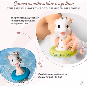 Sophie la girafe | Bath Toy | Colors May Vary (Blue or Yellow) | Fun Toy That Floats & Sprays Water When Pressed