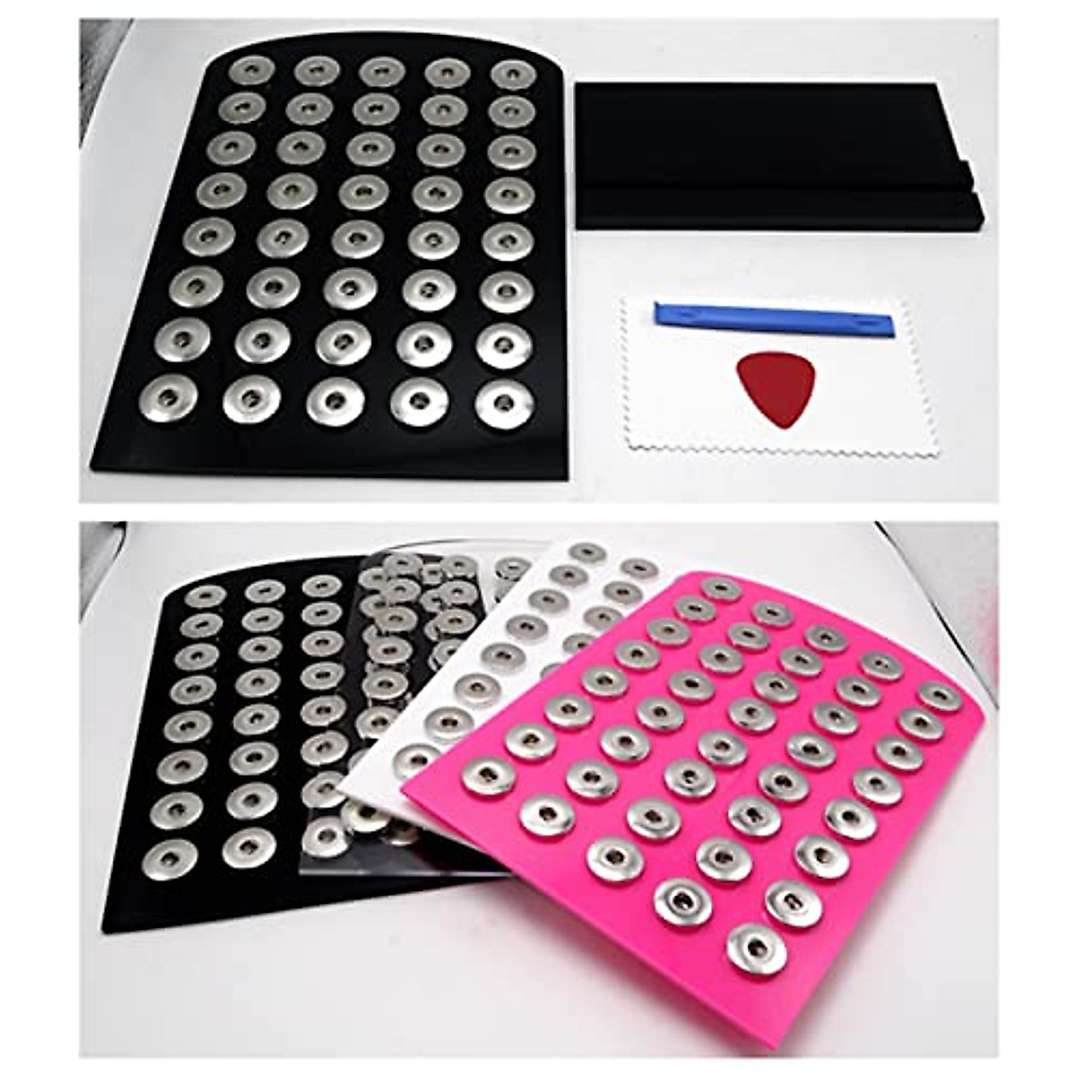 Ladieshow Acrylic Snap Button Jewelry Display Board for Larger Size 12mm 18mm 20mm Button