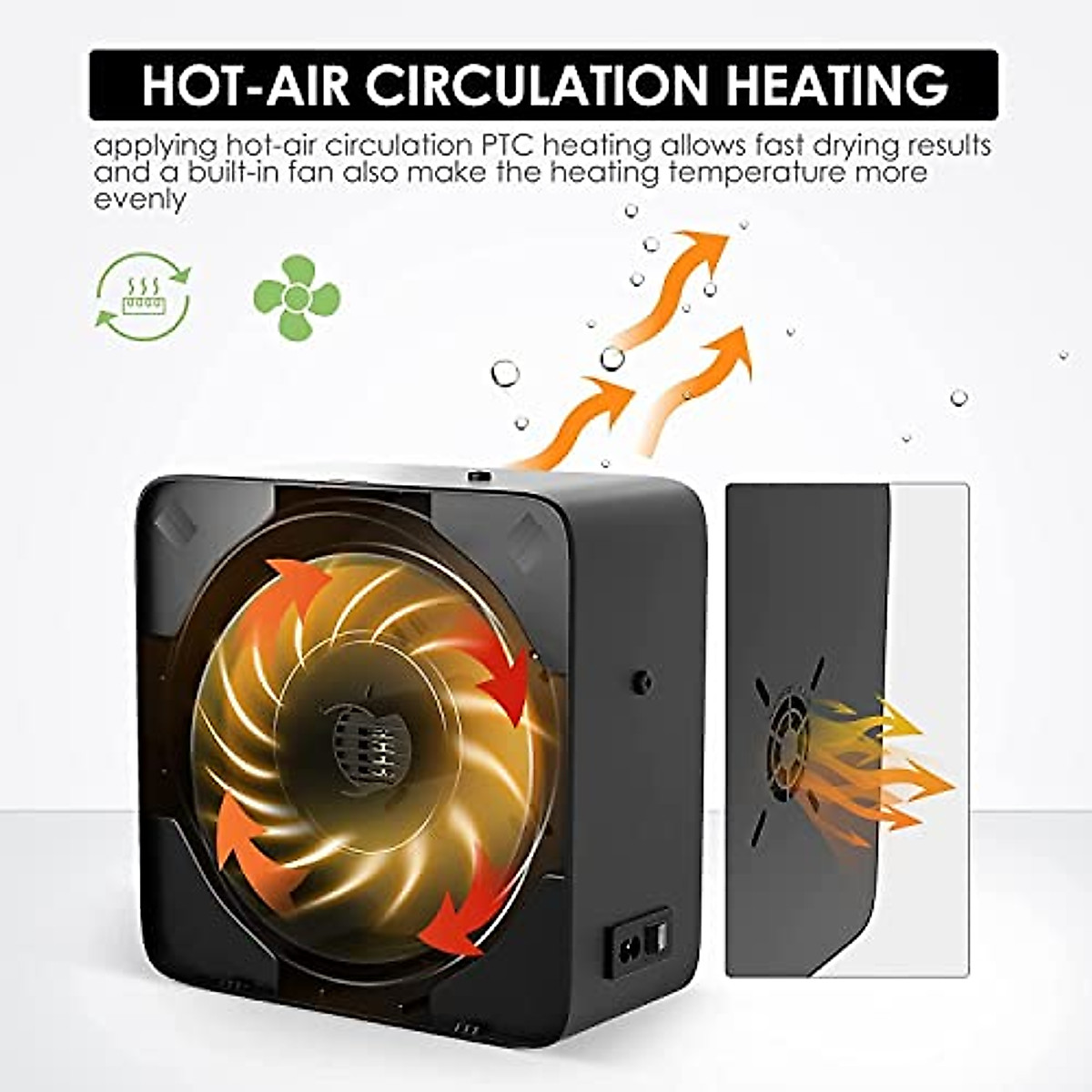 【EIBOS Official】3D Printer Filament Dryer Easdry Box with Fan, Adjustable Temperature, Humidity Control & Spool Holder, Compatible with 1.75mm 2.85mm 3.00mm Nylon, PLA, ABS