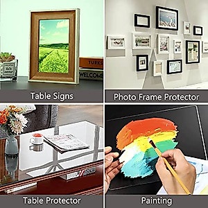 Esheng Clear Acrylic Sheet Cast Plexiglass 12"×12"Square Panel 1/25"(1mm) Thick,Laser Engraved Plastic Sheet,Easy to Cut,With Double-Sided Protective Film for Signs, DIY Display Projects, Craft,2Piece