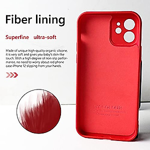 ZYX Red iPhone 11 Case - Shockproof Slim Fit Silicone TPU Soft Rubber Cover Protective red Bumper for iPhone 11 red, Case for Apple iPhone 11 for Boys Girls Woman Man｛6.1inch｝ (Red)