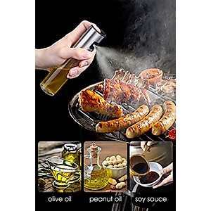 MISSOLO Oil Sprayer for Cooking, 100ml Glass Olive Oil Sprayer Mister, Oil Spray Bottle, Kitchen Gadgets Accessories, Oil Sprayer for Air Fryer, Cooking, Barbecue, Salad, Baking