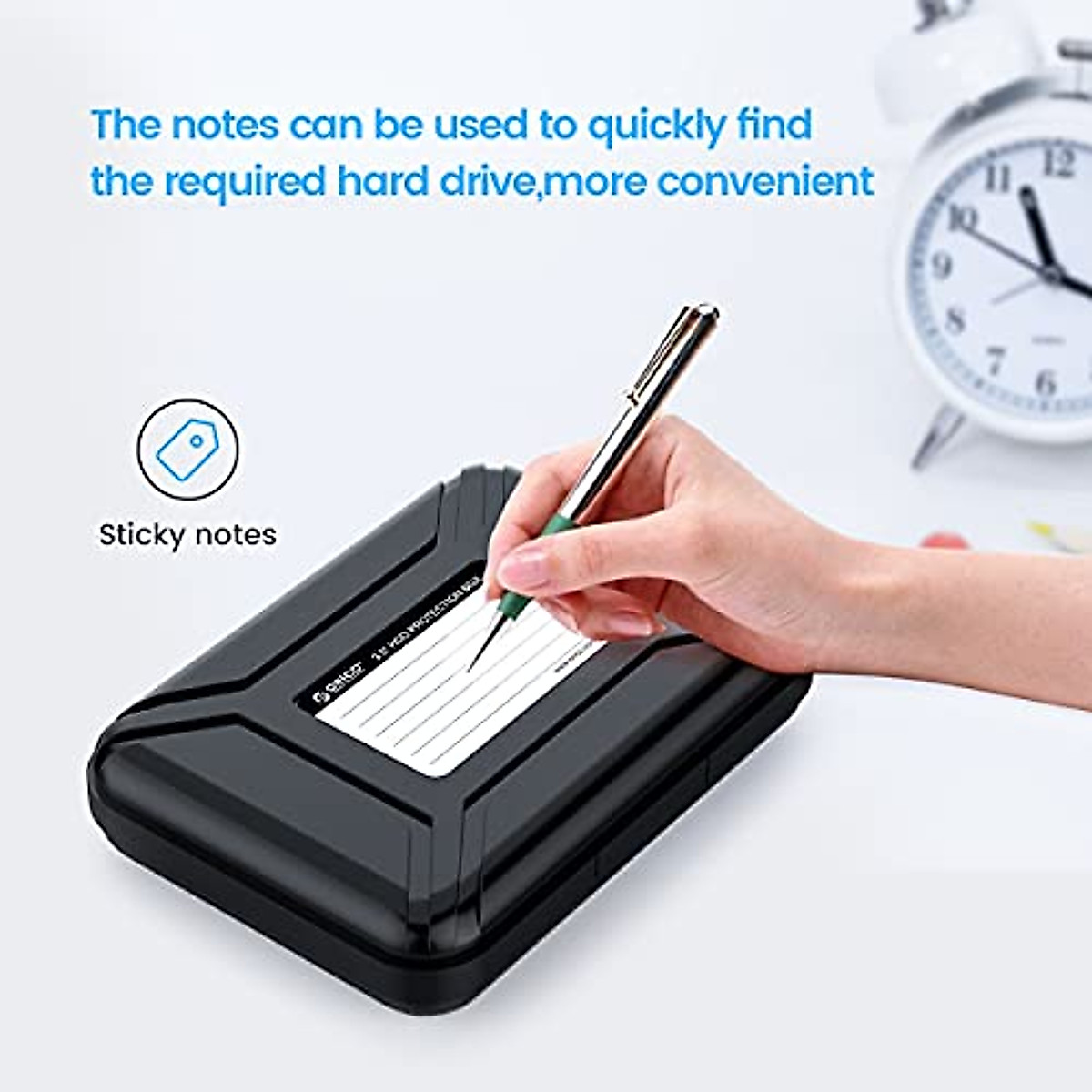 ORICO Hard Drive Case 3.5 inch HDD Storage Carrying Case Anti-Static and Shockproof External Hard Drive Portable Case for WD,Seagate,Toshiba-PHXBK