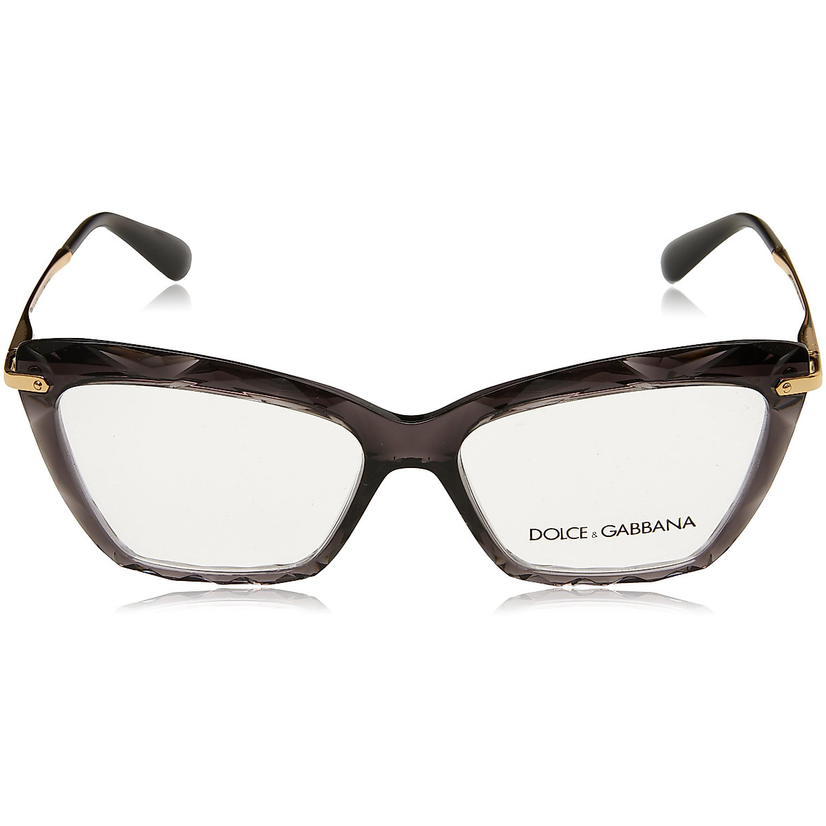 Dolce & Gabbana Dolce & Gabanna Transparent Grey Woman Cat Eye Eyeglasses