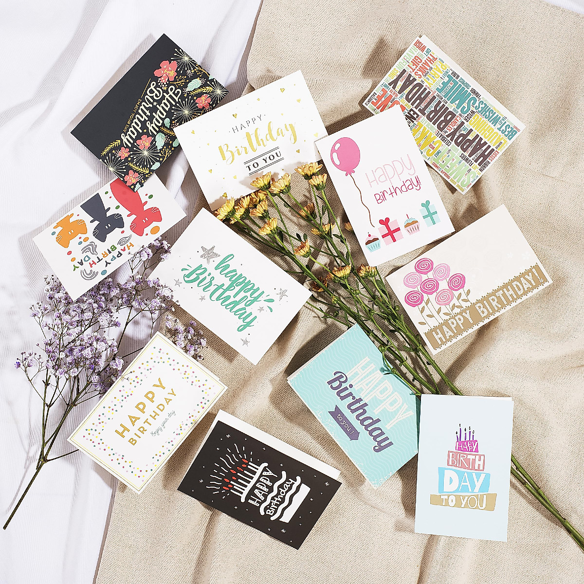 Mr. Pen- Birthday Cards, 20 Pack, Birthday Cards with Envelopes, Blank Inside Birthday Cards, Assorted Birthday Cards, Happy Birthday Cards Bulk, Birthday Card Assortment, Box of Birthday Cards