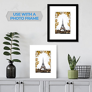 Golden State Art, 8x10 White Picture Mats with White Core Bevel Cut for 5x7 Pictures (Pack of 10 Mats)