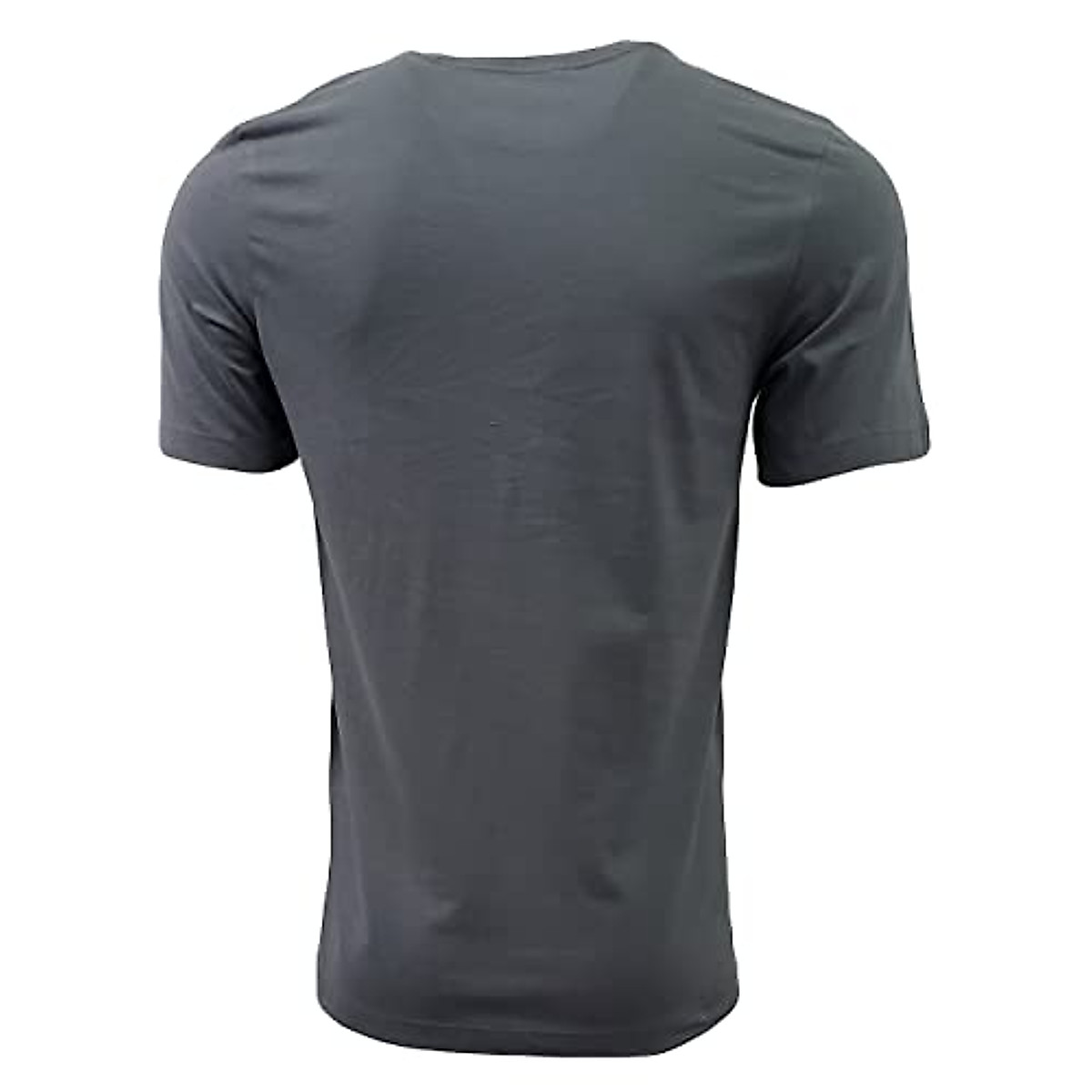 Nike Sportswear Men's Swoosh Tee (Small, Slate Grey/Plush Pink Swoosh)