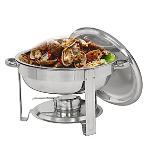 LEMY Chafing Dish, Stainless Steel Chafers with Lid&Fuel Holder, Catering Food Warmer Buffet Set for Parties, Weddings, Events, 5 QT