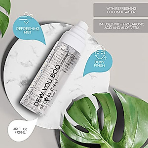 Dew You Boo Setting Spray By Give Them Lala- Moisturizing Long-Lasting Makeup Setting Spray For Face With Hyaluronic Acid, Aloe Vera & Coconut Water- Hydrating & Dewy Setting Spray For A Natural Look