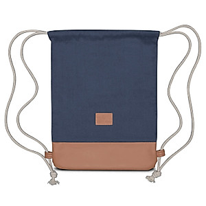 Drawstring Bag Cotton Blue JOHNNY URBAN Canvas Gymsack Sackpack Sack Men & Women