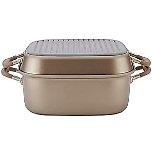 Anolon Advanced Hard Anodized Nonstick Grill Pan / Griddle and Roaster - 11 Inch, Brown